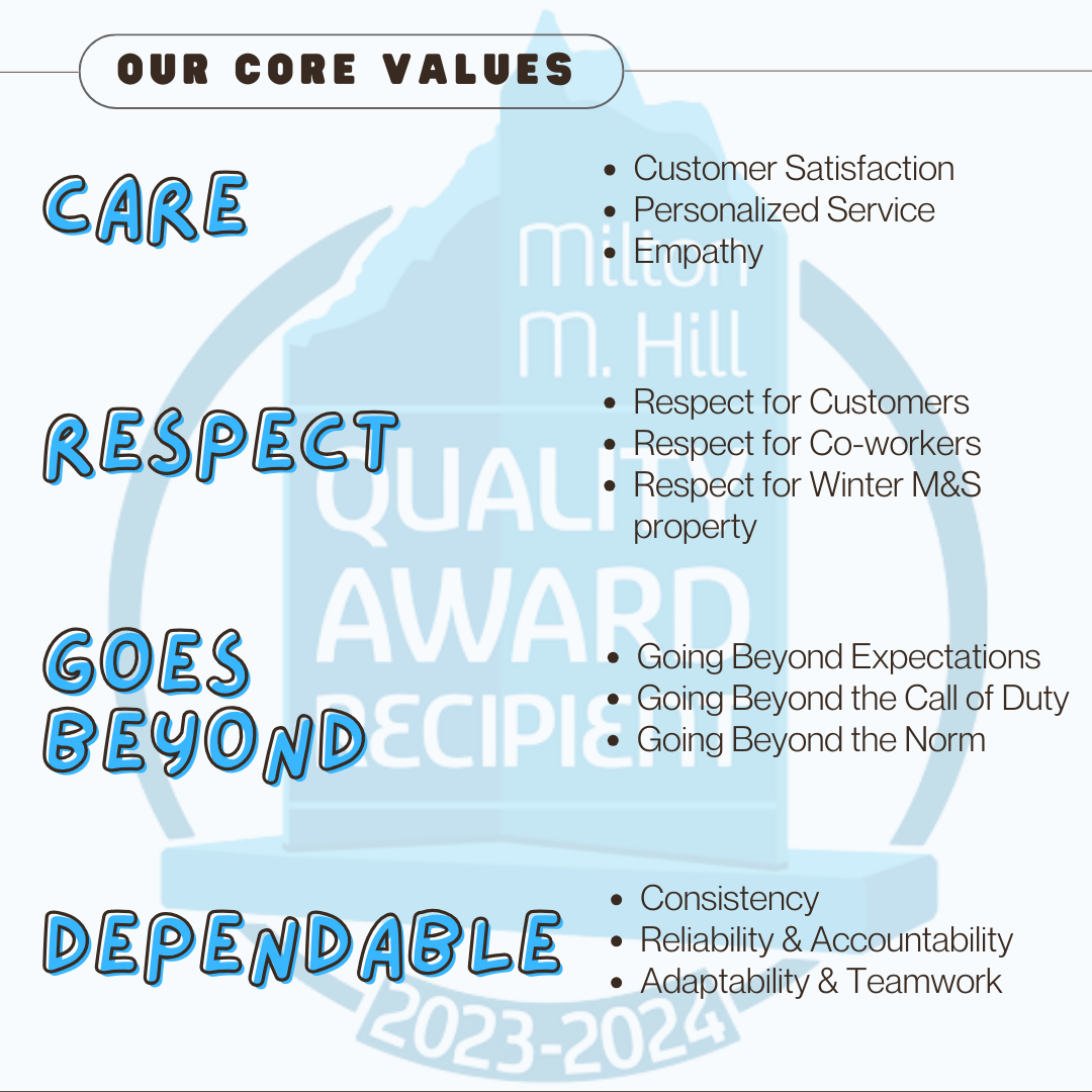 Core Values - Winter Moving & Storage